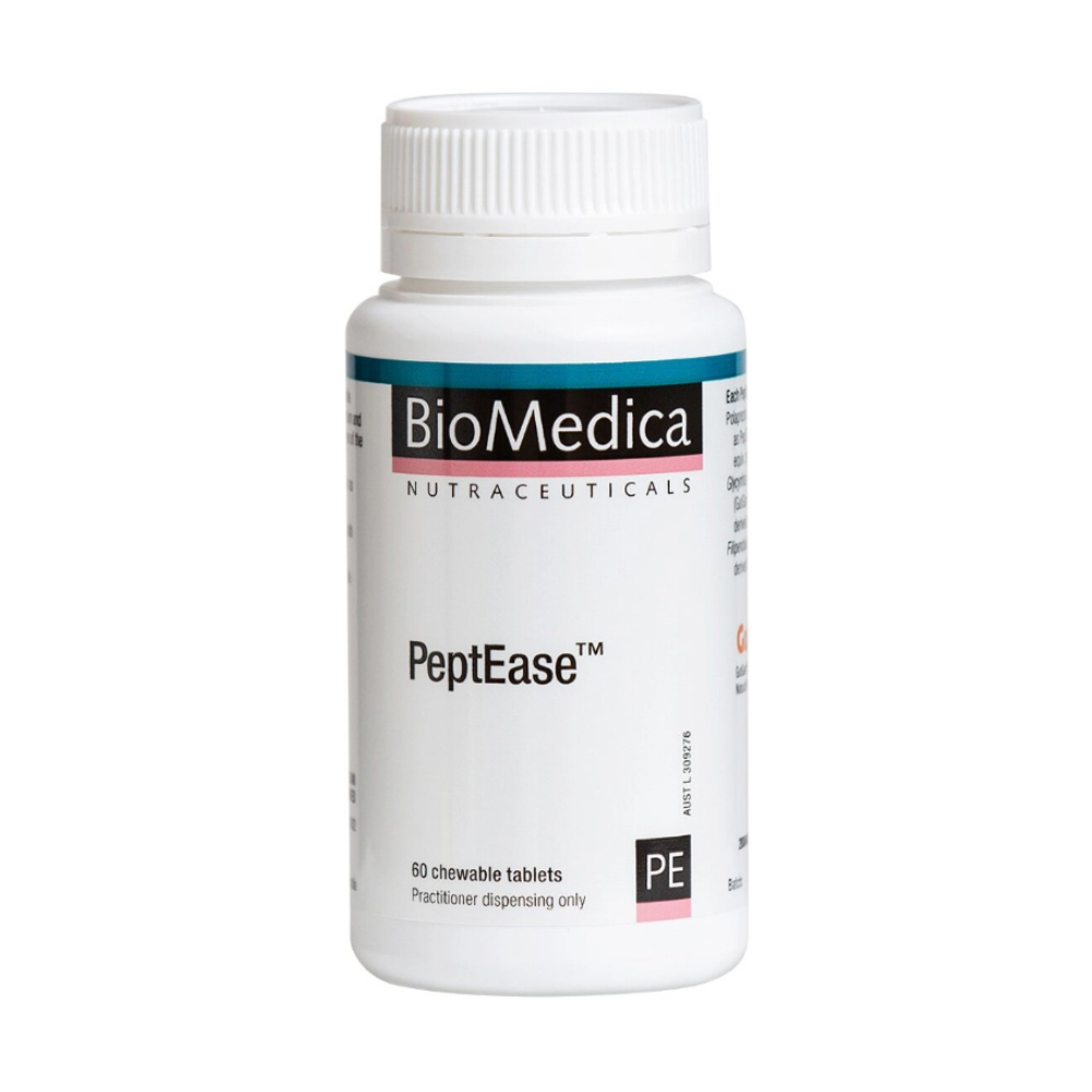 BioMedica PeptEase 60 chewable tablets – My Store